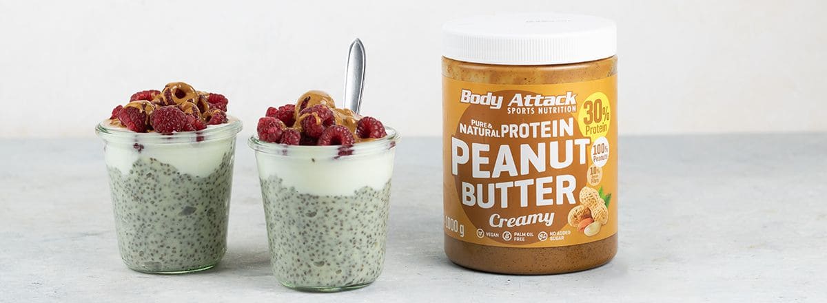 Himbeer-Peanut Chia Pudding | Body Attack Rezepte